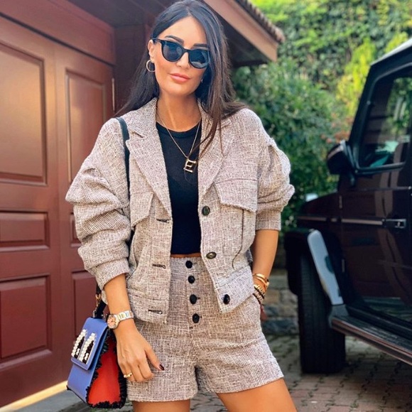 Zara | Jackets & Coats | Nwt Zara 2 Piece Tweed Jacket Shorts Set ...